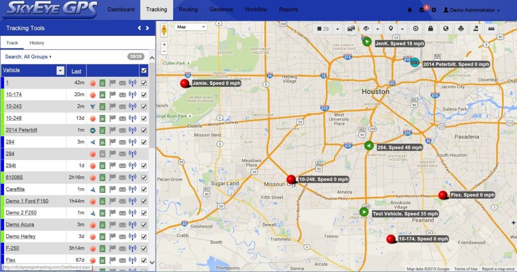 Tracking Page - SkyEye GPS